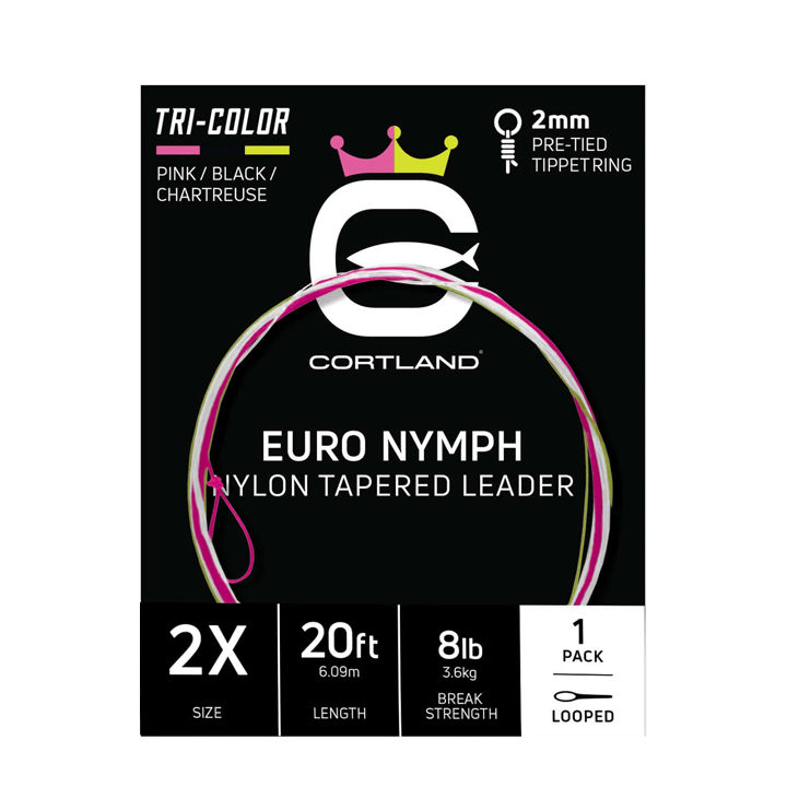 Euro Nymph Nylon Tapered Leaders (2-Pack) | Nervouswater